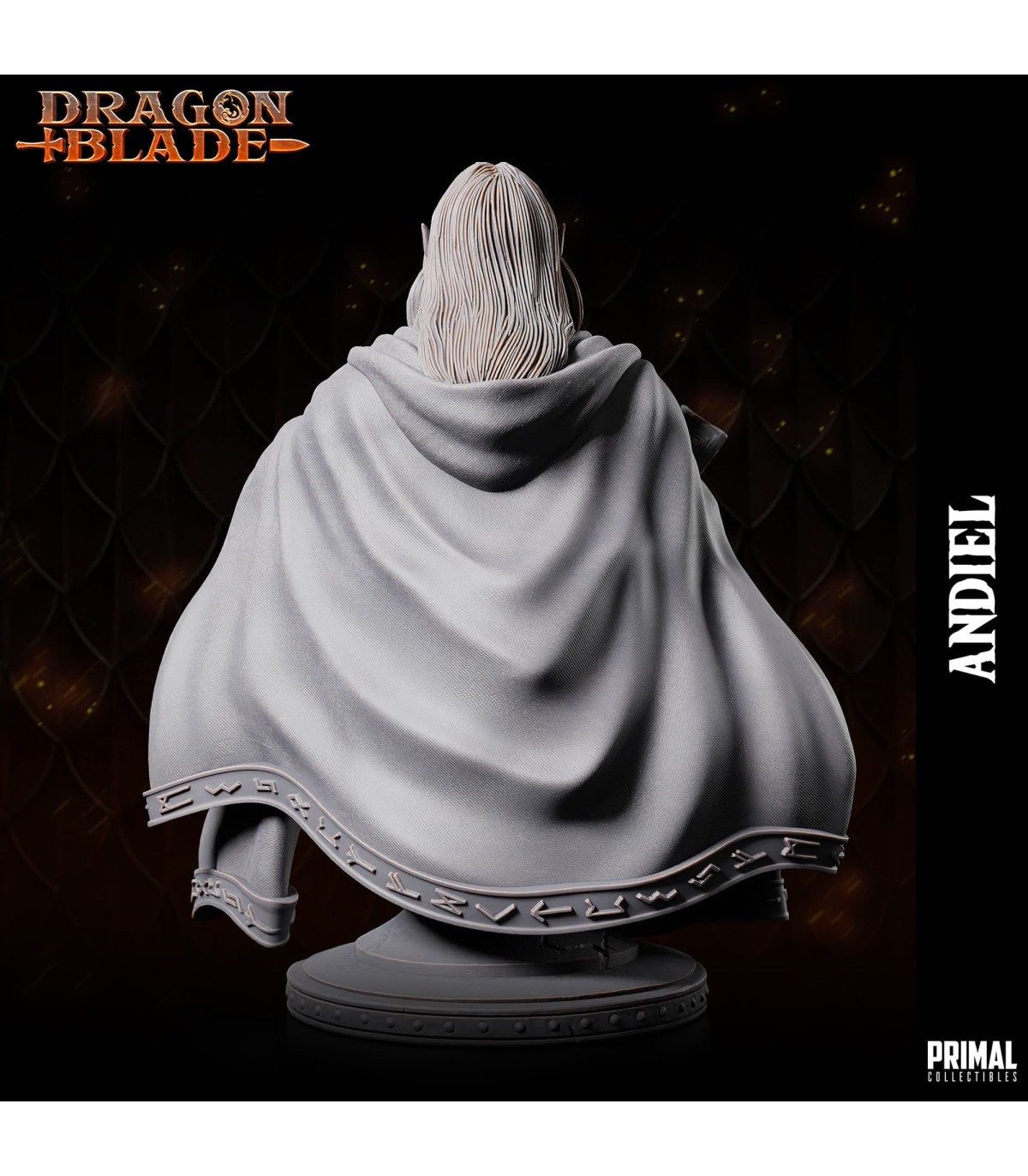 Dark Elf Wizard Andiel, Elf Wizard Bust