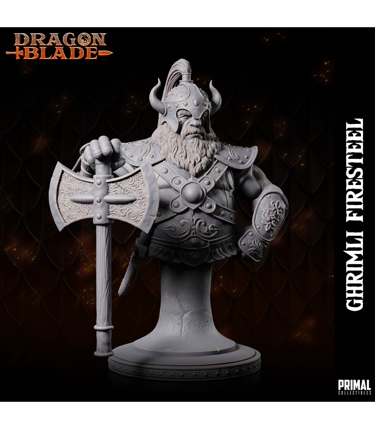 Dwarf Hero Ghrimli Firesteel, Dwarf Warrior Bust
